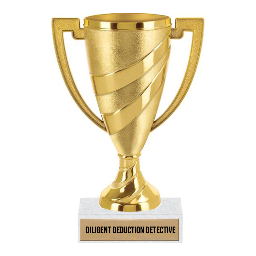 Diligent Deduction Detective Trophy - Funny Superlative Awards