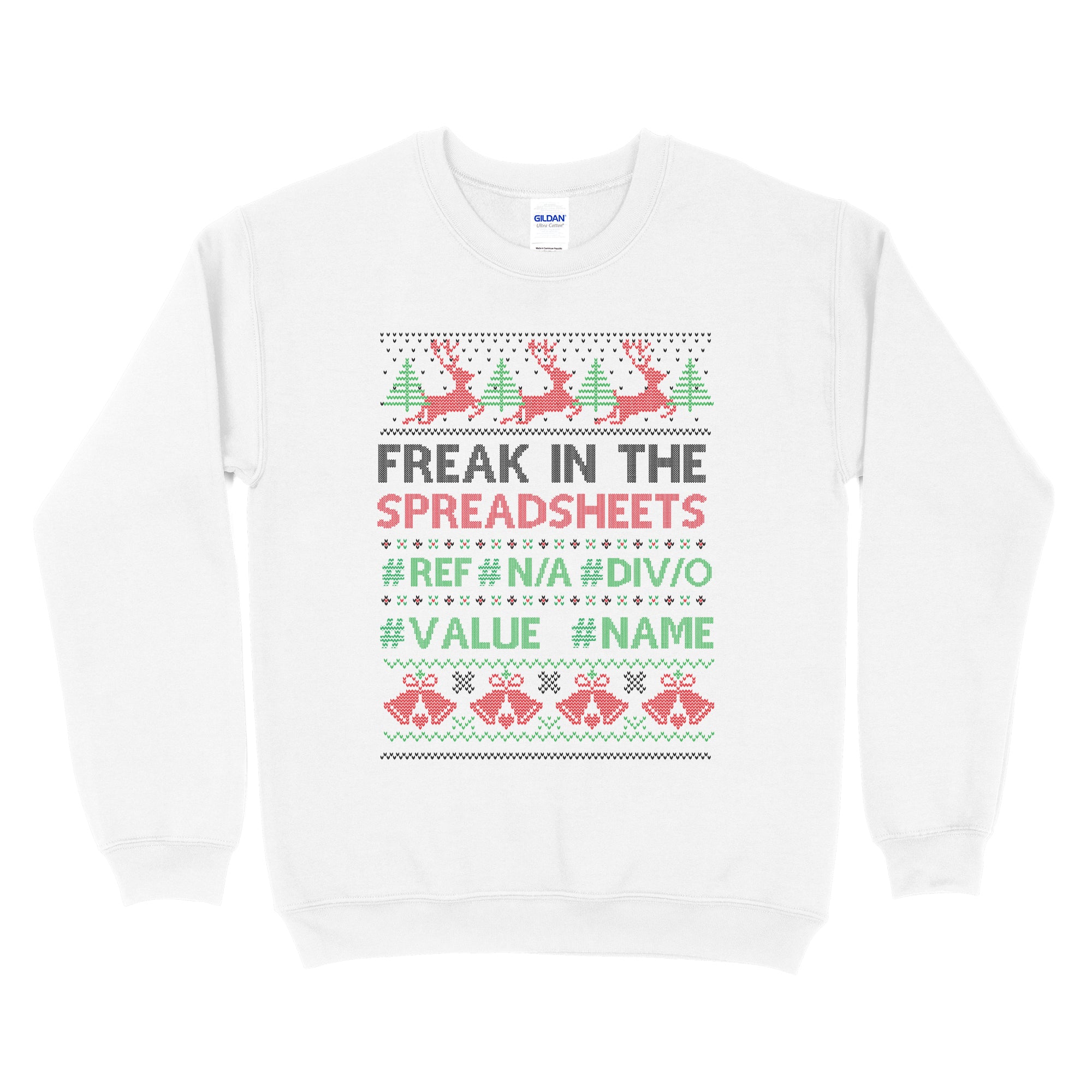 Freak In The Spreadsheets Christmas Sweater | Ugly Sweaters For Excel Users