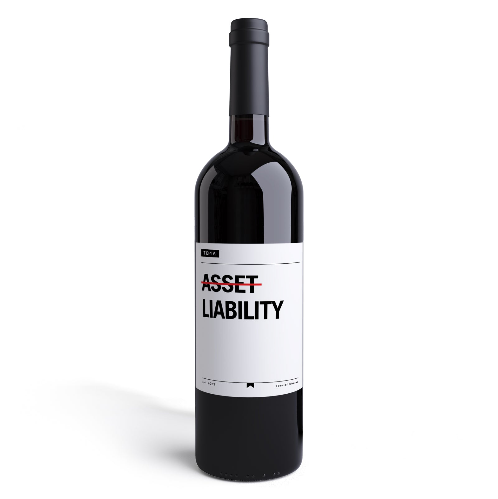 Accountant Wine Labels | Asset Liability Bottle Label