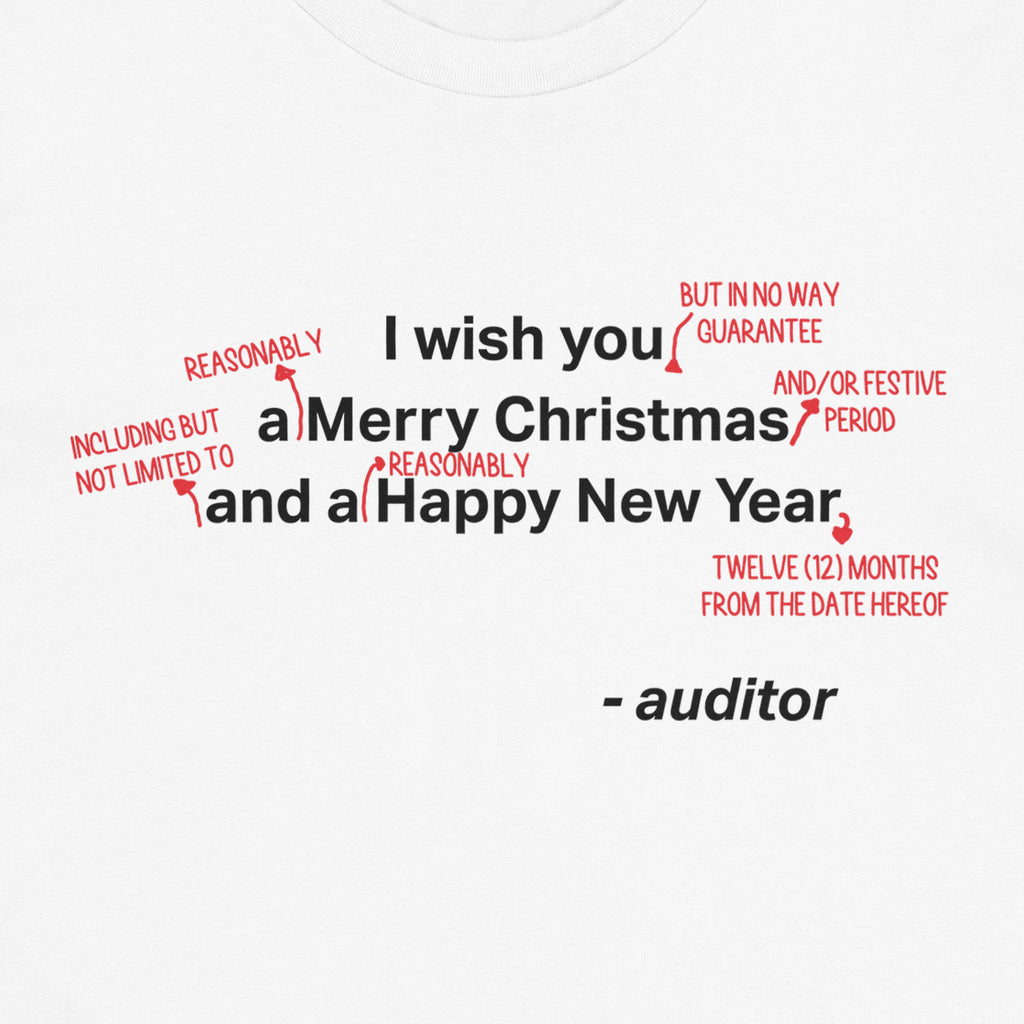 Christmas Wishes From An Auditor Tee | Funny Audit Shirts
